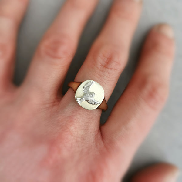 Freedom Bird Signet Ring | Handmade Jewellery – Jana Reinhardt Ltd